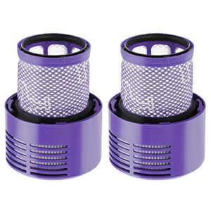 2 pack v10 filters replacement for dyson cyclone series, cyclone v10 absolute, cyclone v10 animal, cyclone v10 motorhead, cyclone v10 total clean, sv12, replaces part # 969082-01