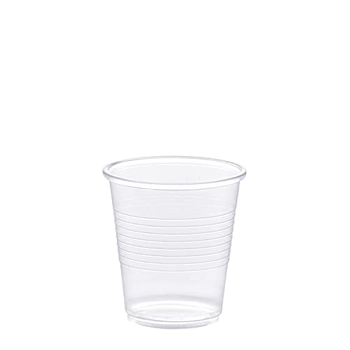 [100 Pack] 3 oz. Clear Plastic Cups, Small Disposable Bathroom, Mouthwash Polypropylene Cups