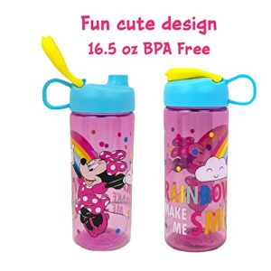 Disney Minnie Mouse Lunch Box and Water Bottle Bundle 2 Pc. Set, Soft Insulated Lunch Bag with BPA Free Water Bottle for Kids