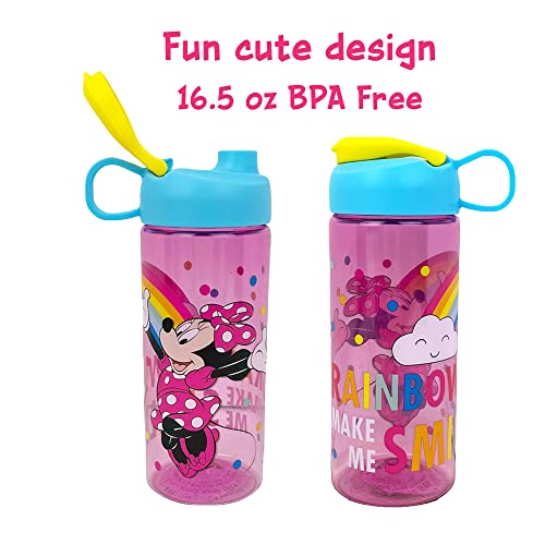 Disney Minnie Mouse Lunch Box and Water Bottle Bundle 2 Pc. Set, Soft Insulated Lunch Bag with BPA Free Water Bottle for Kids