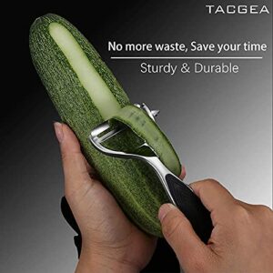 TACGEA Vegetable Peeler for Kitchen, Potato Peelers for Fruit Straight Blade, Durable Non-Slip Handle, Set of 2