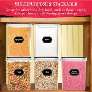 CEKEE Extra Large Food Storage Containers with Lids-6.5L |220 OZ| 2PCS Large Airtight Plastic Food Canisters for Flour, Sugar, Rice, Cereal & Pasta, Bulk Food Storage for Kitchen Pantry Organization