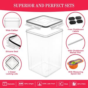 CEKEE Extra Large Food Storage Containers with Lids-6.5L |220 OZ| 2PCS Large Airtight Plastic Food Canisters for Flour, Sugar, Rice, Cereal & Pasta, Bulk Food Storage for Kitchen Pantry Organization