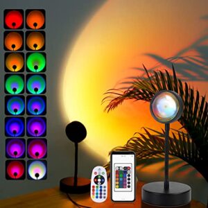 jimei sunset lamp projector led lights for bedroom night light rgb lights sun sunlight sunrise lamp 10w 360° rotation mood lighting home /room decor christmas gifts for women