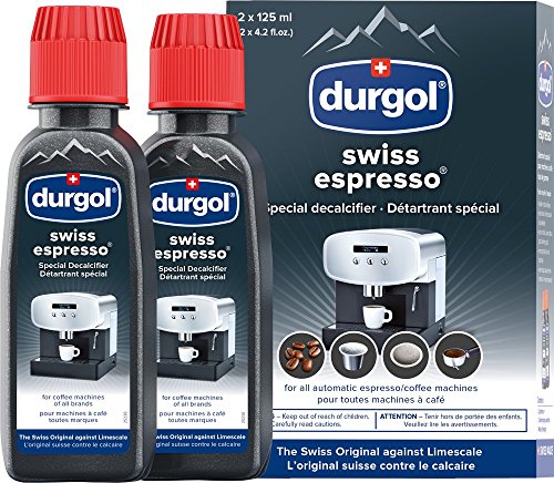 Durgol Swiss Espresso, Descaler and Decalcifier for All Brands of Espresso Machines and Coffee Makers, 4.2 Fluid Ounces (Pack of 2)