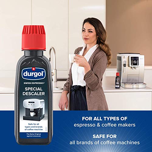 Durgol Swiss Espresso, Descaler and Decalcifier for All Brands of Espresso Machines and Coffee Makers, 4.2 Fluid Ounces (Pack of 2)