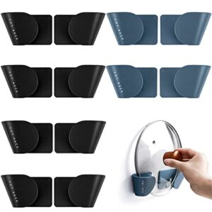 doerdo 6 pairs of wall mount pot lid organizer, cabinet door organizer pot hangers for kitchen wall mount, adjustable lid holder for kitchen wall