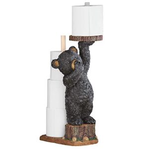 aurrra northwoods bear cub toilet paper holder, 22″ h