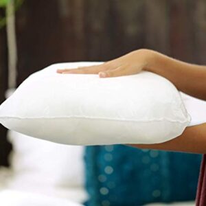 Foamily Throw Pillows Insert 18 x 18 Inches - Bed and Couch Decorative Pillow - Made in USA - Bed and Couch Sham Filler