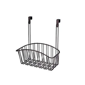 Spectrum Diversified Contempo Storage Basket Over The Cabinet, Steel Wire, Sink Organizer for Kitchen & Bathroom, Medium, Bronze