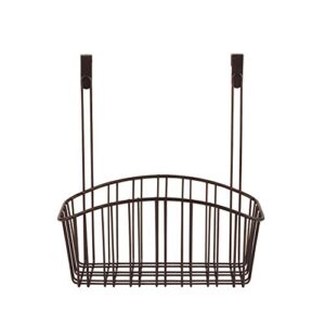 Spectrum Diversified Contempo Storage Basket Over The Cabinet, Steel Wire, Sink Organizer for Kitchen & Bathroom, Medium, Bronze