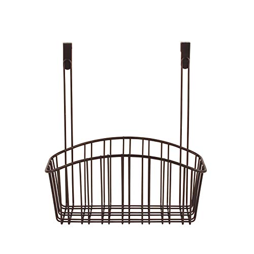 Spectrum Diversified Contempo Storage Basket Over The Cabinet, Steel Wire, Sink Organizer for Kitchen & Bathroom, Medium, Bronze