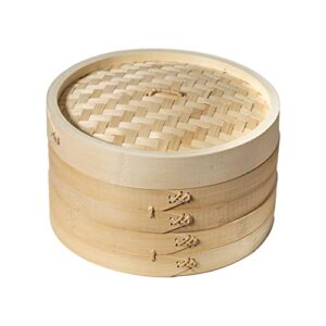 joyce chen steamer, bamboo, tan