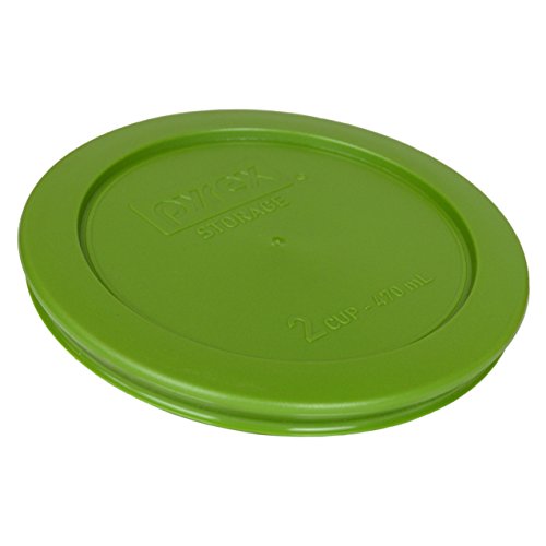 Pyrex Bundle - 2 Items: 7200-PC 2-Cup Lawn Green Plastic Food Storage Lids