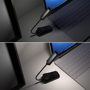 ZYK Book Light, 12 LED USB Rechargeable Reading Light with 3-Level Brightness for Eye Protection Night Reading Lamp