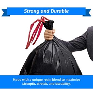 Reli. 30 Gallon Trash Bags Drawstring | 250 Count Bulk | Black | 33 Gallon Garbage Bags Heavy Duty | Large