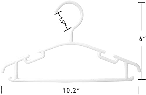 Baby Hangers for Closet - Baby Clothes Hangers 60 Pack Plastic Kids Hangers Clothing Infant Toddler Childrens Hangers White