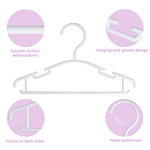 Baby Hangers for Closet - Baby Clothes Hangers 60 Pack Plastic Kids Hangers Clothing Infant Toddler Childrens Hangers White