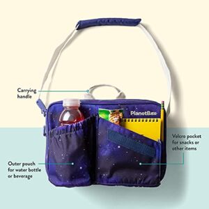 PlanetBox 5268303 Stardust Insulated Lunch Bag, 9 x 12 x 2.5 inches, Purple