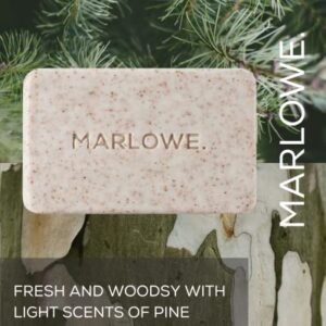 MARLOWE. No. 102 Men's Body Scrub Soap 7 oz | Best Exfoliating Bar for Men | Made with Natural Ingredients | Green Tea Extract | Amazing Scent