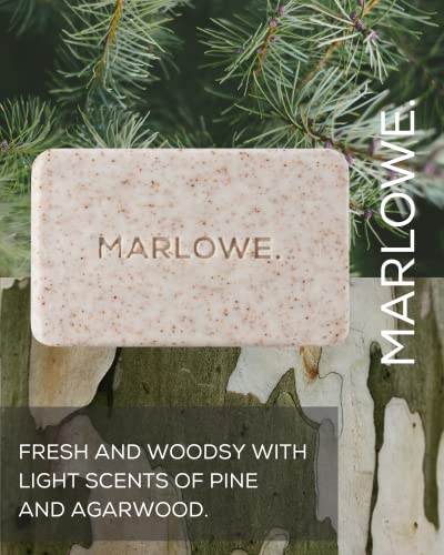 MARLOWE. No. 102 Men's Body Scrub Soap 7 oz | Best Exfoliating Bar for Men | Made with Natural Ingredients | Green Tea Extract | Amazing Scent