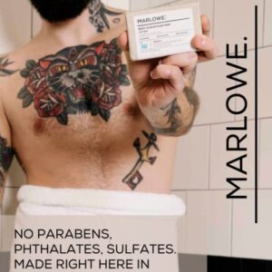 MARLOWE. No. 102 Men's Body Scrub Soap 7 oz | Best Exfoliating Bar for Men | Made with Natural Ingredients | Green Tea Extract | Amazing Scent