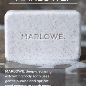 MARLOWE. No. 102 Men's Body Scrub Soap 7 oz | Best Exfoliating Bar for Men | Made with Natural Ingredients | Green Tea Extract | Amazing Scent