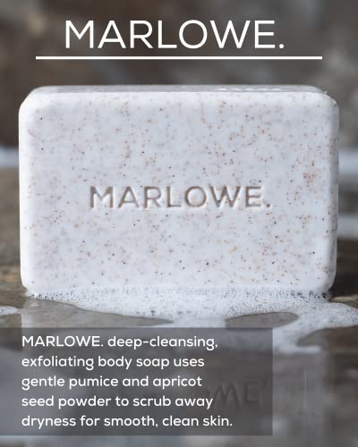 MARLOWE. No. 102 Men's Body Scrub Soap 7 oz | Best Exfoliating Bar for Men | Made with Natural Ingredients | Green Tea Extract | Amazing Scent