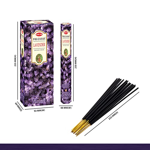 HEM Lavender Incense Sticks Pack Of 120 | Natural Relaxing | Aromatherapy Incense For Air Purifier, Mind & Spirit & Ritualistic Fragrance | Gift Set - (15 gms each)