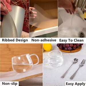 Bloss Shelf Liner Cabinet Pad Refrigerator Mat Waterproof Non-Slip Drawer Mat for Kitchen Home-Clear, 17.7 ×59 Inch