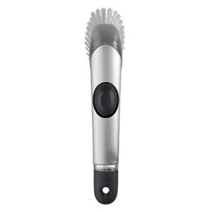 oxo steel soap dispensing dish brush 10 in