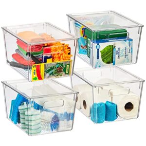 clearspace plastic storage bins with lids x-large – perfect kitchen organization or pantry storage – fridge organizer, pantry organization and storage bins, cabinet organizers