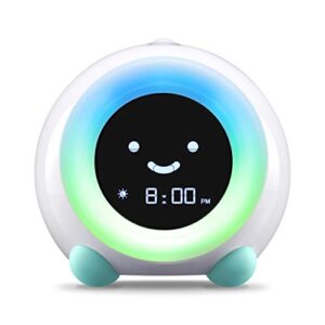 littlehippo mella ready to rise children’s trainer, alarm clock, night light sleep sounds machine (arctic blue), standard