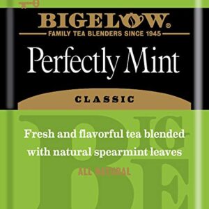 Bigelow Perfectly Mint Black Tea, Caffeinated, 20 Count (Pack of 6), 120 Total Tea Bags