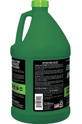 Green Gobbler Industrial Strength Grease and Hair Drain Clog Remover | Drain Cleaner Gel | Safe for Pipes, Toilets, Sinks, Tubs, Drains & Septic Systems | 1 Gallon