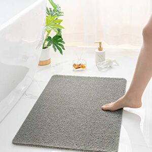 Non-Slip Bathtub Mat, 17x 30 Inch, Shower Mats for Bath Tub, PVC Loofah Bathroom Mats for Wet Areas, Quick Drying