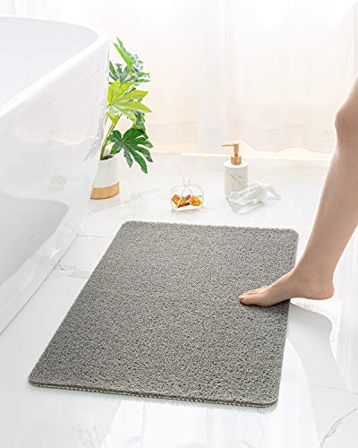 Non-Slip Bathtub Mat, 17x 30 Inch, Shower Mats for Bath Tub, PVC Loofah Bathroom Mats for Wet Areas, Quick Drying