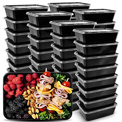 Meal Food Prep Container,50 Pack / 26 OZ Food Storage Containers with lids,Disposable Airtight Bento Box Reusable Plastic Lunch Box Kitchen Food Take-Out Healthy Box Microwave,Dishwasher,Freezer Safe