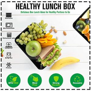 Meal Food Prep Container,50 Pack / 26 OZ Food Storage Containers with lids,Disposable Airtight Bento Box Reusable Plastic Lunch Box Kitchen Food Take-Out Healthy Box Microwave,Dishwasher,Freezer Safe