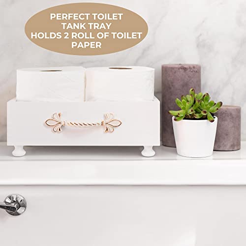 Guest Towel Holder Tray for Bathroom - Bathroom Napkin Holder Tray, Guest Towel Napkin Holder for Bathroom, Wood Bathroom Tray, Bathroom Disposable Hand Towel Holder, Guest Towel Tray,Toilet Tank Tray