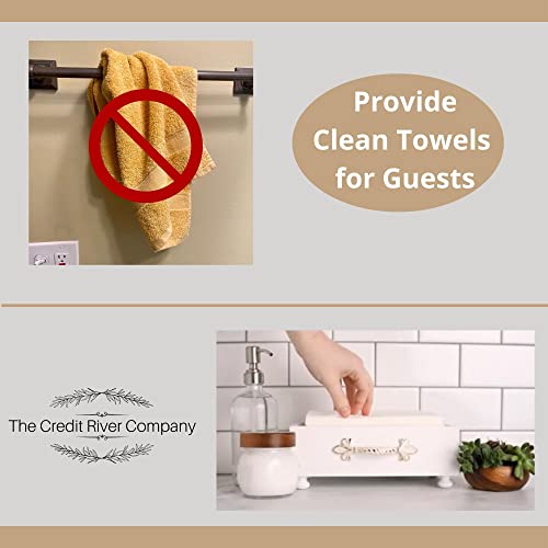 Guest Towel Holder Tray for Bathroom - Bathroom Napkin Holder Tray, Guest Towel Napkin Holder for Bathroom, Wood Bathroom Tray, Bathroom Disposable Hand Towel Holder, Guest Towel Tray,Toilet Tank Tray