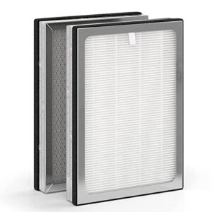 medify ma-25 genuine replacement filter | for allergens, wildfire smoke, dust, odors, pollen, pet dander | 3 in 1 with pre-filter, h13 hepa, and activated carbon for 99.9% removal | 1-pack