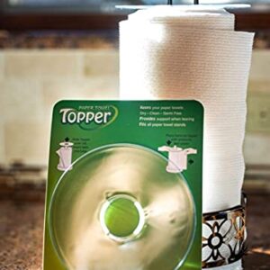 Paper Towel Topper- Keeps Top of Paper Towel Roll Clean & Dry - Paper Towel Holder Countertop Stand