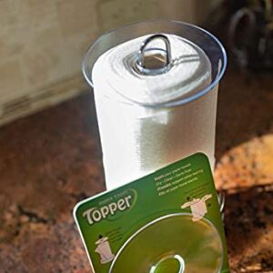 Paper Towel Topper- Keeps Top of Paper Towel Roll Clean & Dry - Paper Towel Holder Countertop Stand