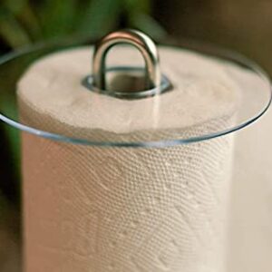 Paper Towel Topper- Keeps Top of Paper Towel Roll Clean & Dry - Paper Towel Holder Countertop Stand