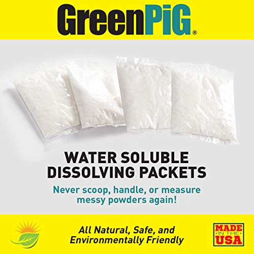 GREEN PIG 52 Live Tank Treatment Aids in The Breakdown of Septic Waste to Prevent Backups with Easy Dissolvable Flush, Consumer Strength