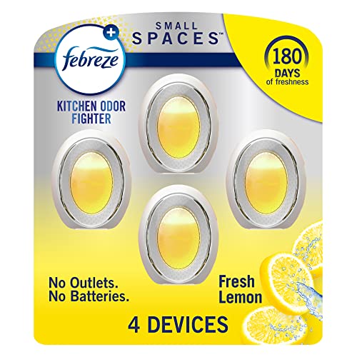 Febreze Small Spaces Air Freshener Heavy Duty Fresh Lemon, .25 fl. oz., Pack of 4