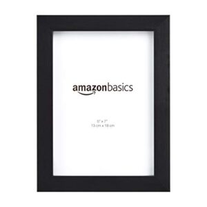 amazon basics photo picture frame – 5″ x 7″, black – pack of 2