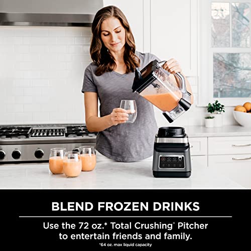 Ninja BN751 Professional Plus DUO Bender, 1400 Peak Watts, 3 Auto-IQ Programs for Smoothies, Frozen Drinks & Nutrient Extractions, 72-oz. Total Crushing Pitcher & (2) 24 oz. To-Go Cups, Dark Grey