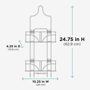 Zenna Home, Chrome Expandable Over-The-Shower Caddy